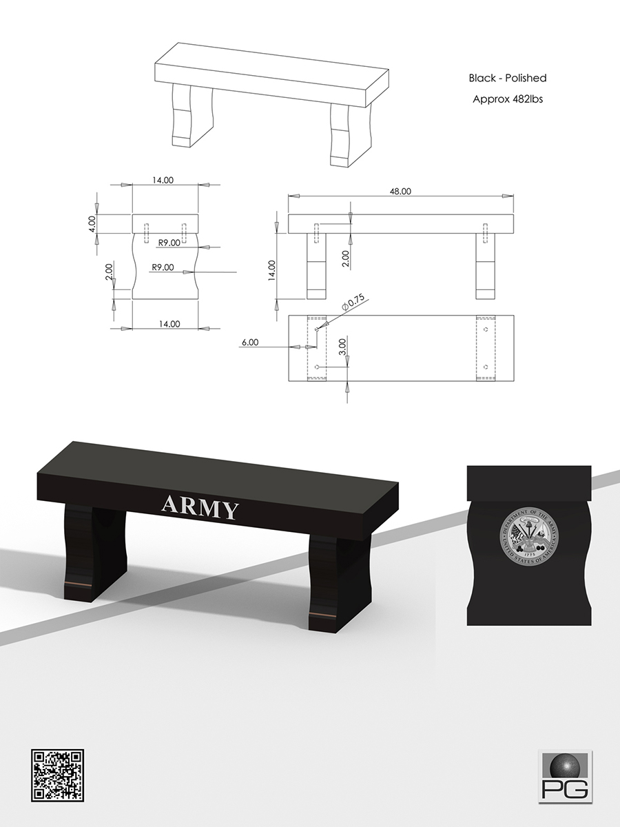 PG Memorial Design Concept #5 | Picture this on granite
