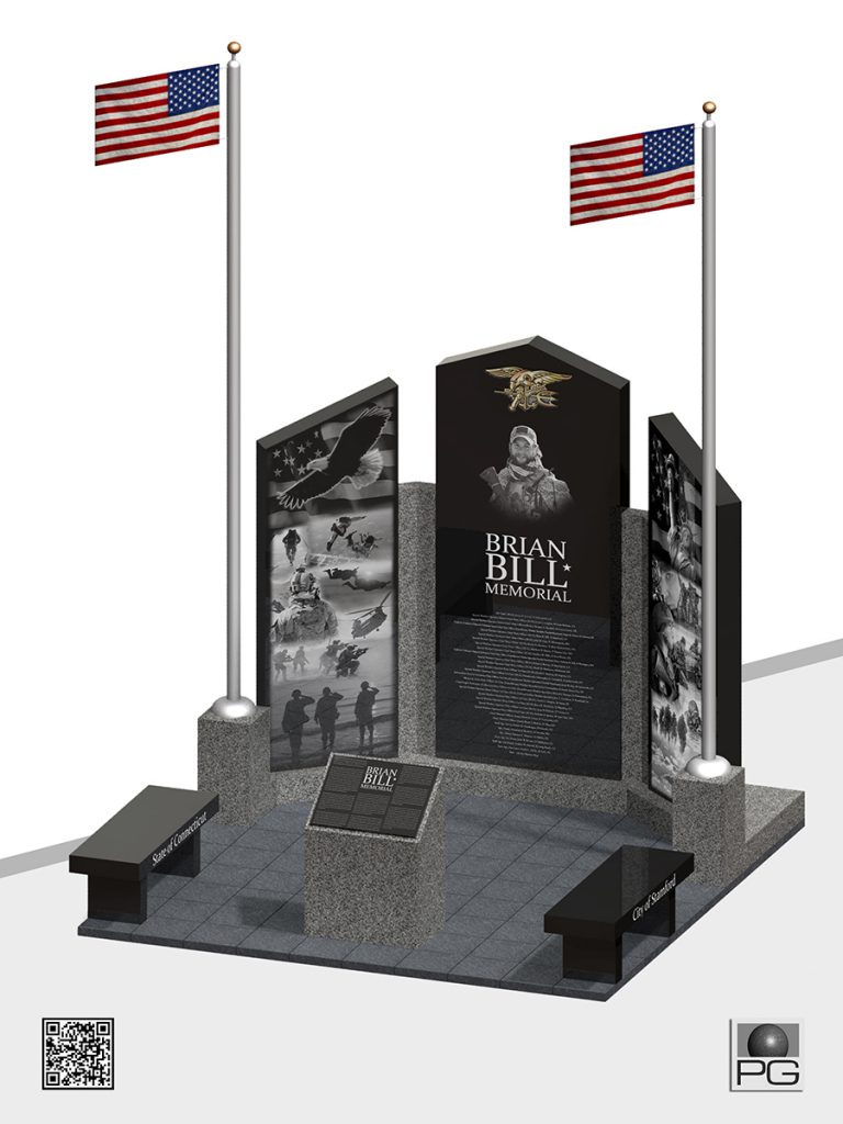 PG Memorial Design Concept #8 | Picture This On Granite