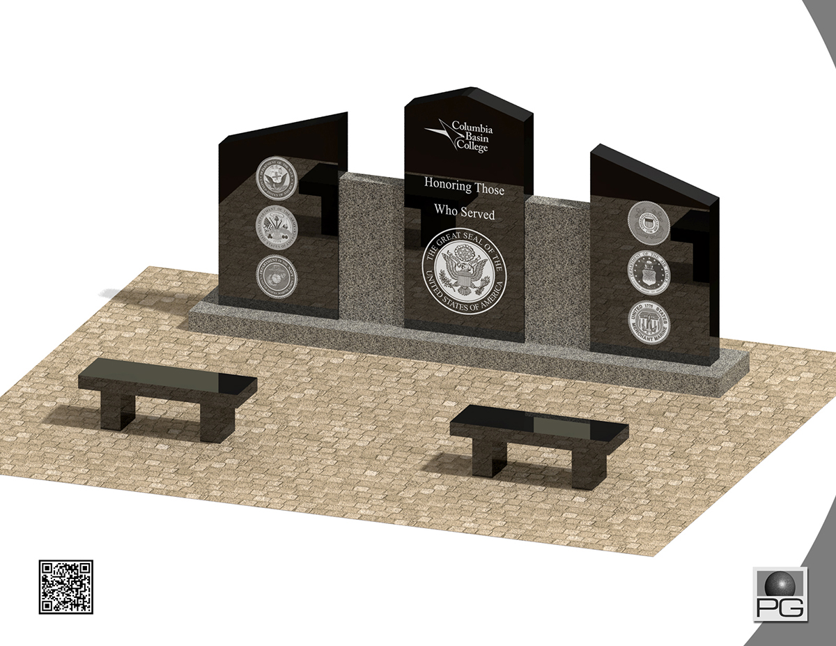 PG Memorial Design Concept #11 | Picture this on granite