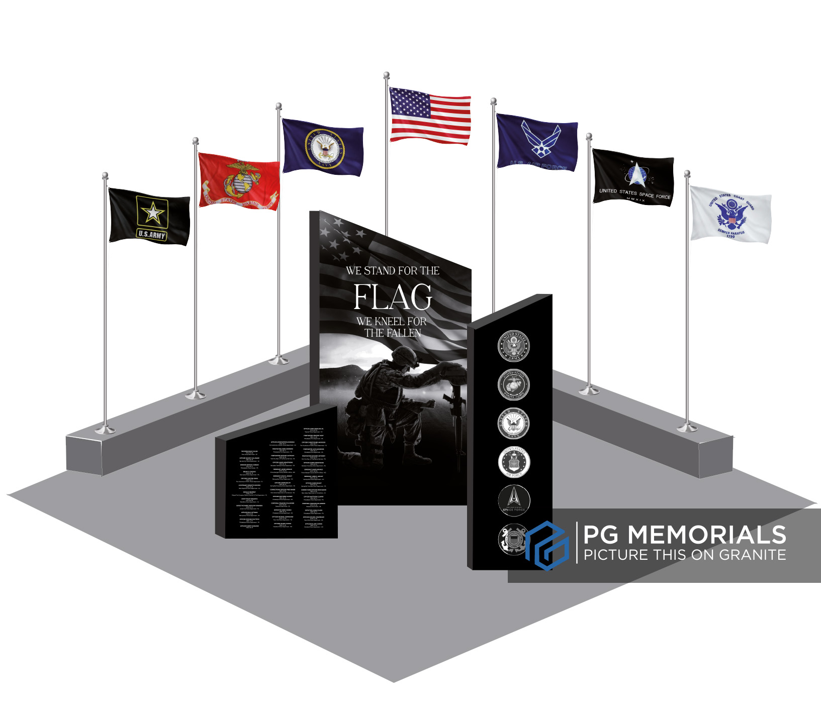 PG Memorial Design Concept #44 | Picture This On Granite